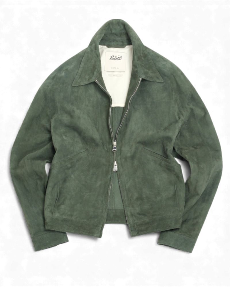 Garden Green Suede Jacket – Vangelis